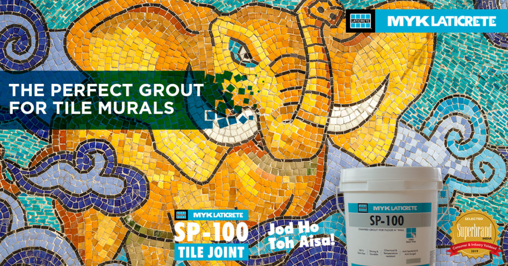 Make big impact with wall murals and SP-100 Tile Joints